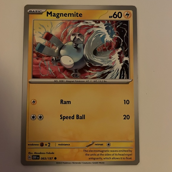 Pokemon | Toys | Pikachu First Edition Magnemite Pokemon Cards | Poshmark